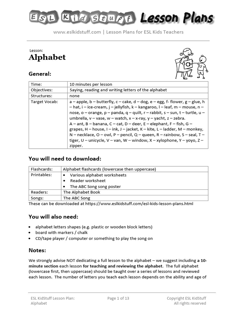 alphabet-lesson-plan-US | PDF