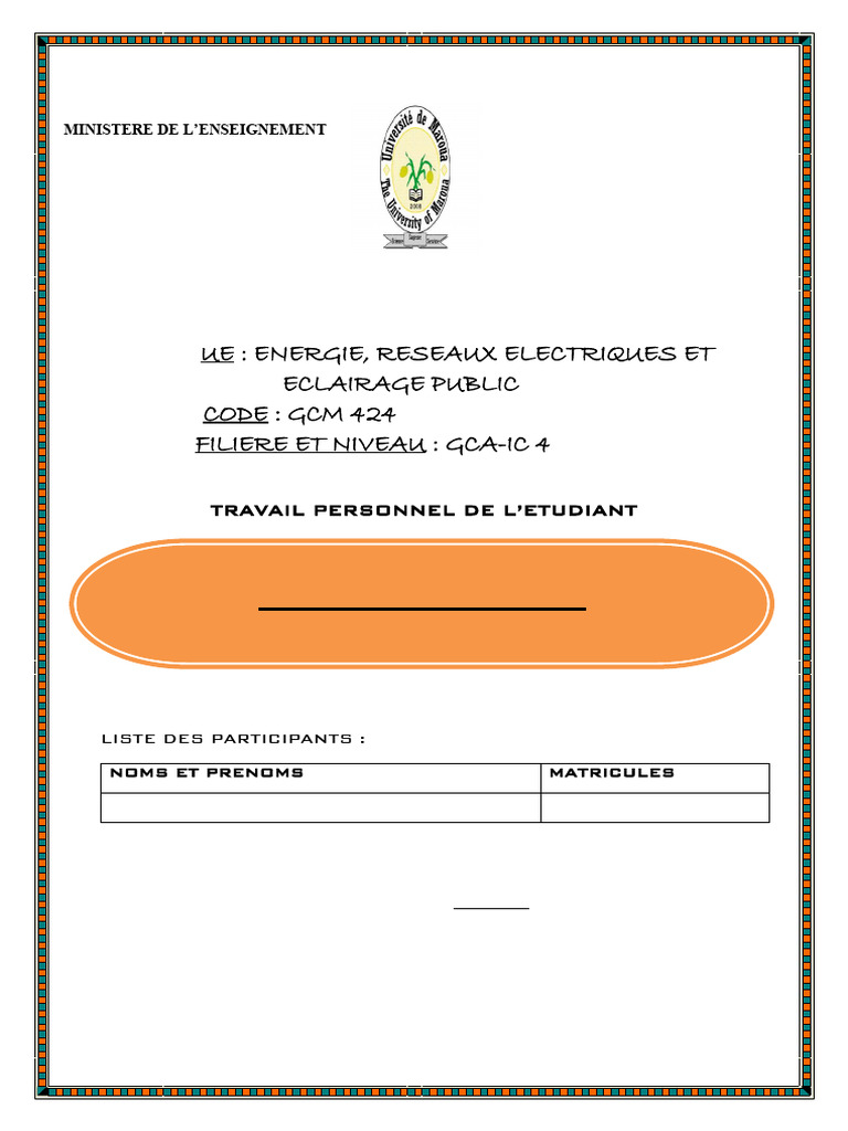 Tpe Eclairage Public | PDF