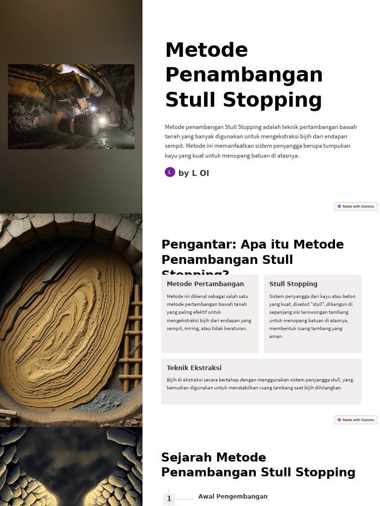 Metode Penambangan Stull Stopping | PDF