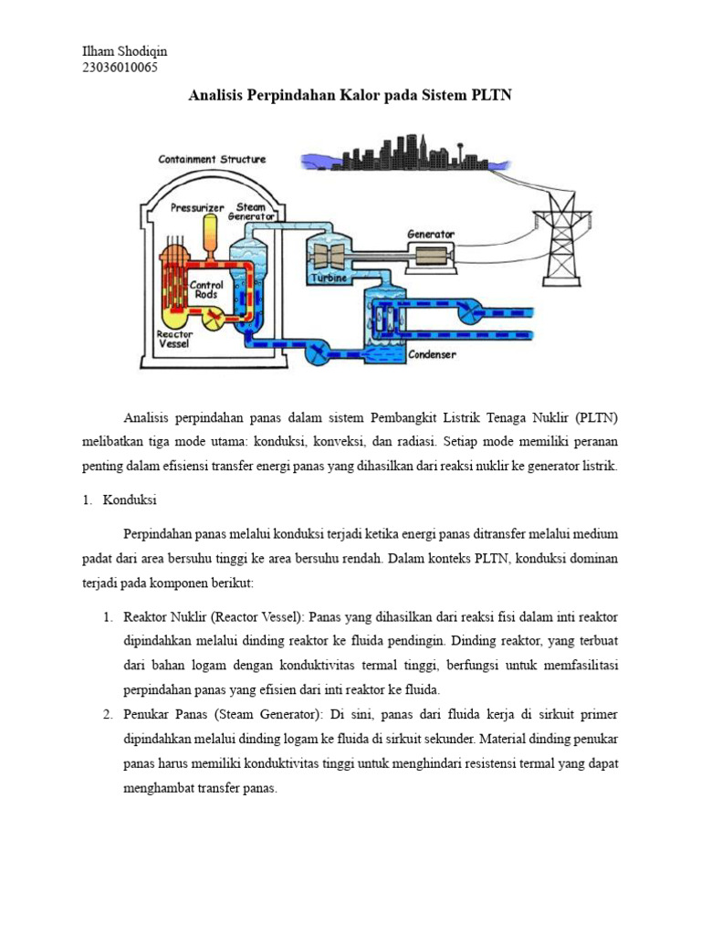 Analisis Perpindahan Kalor Pada Sistem PLTN | PDF