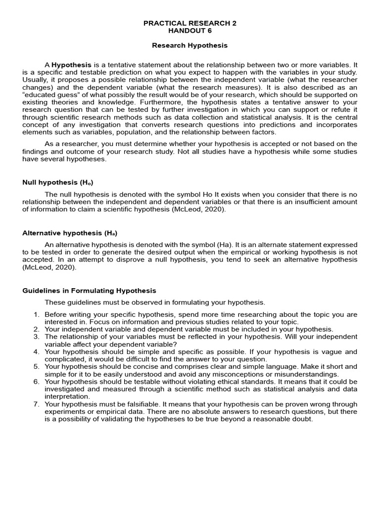 6hypothesis Pdf 2383
