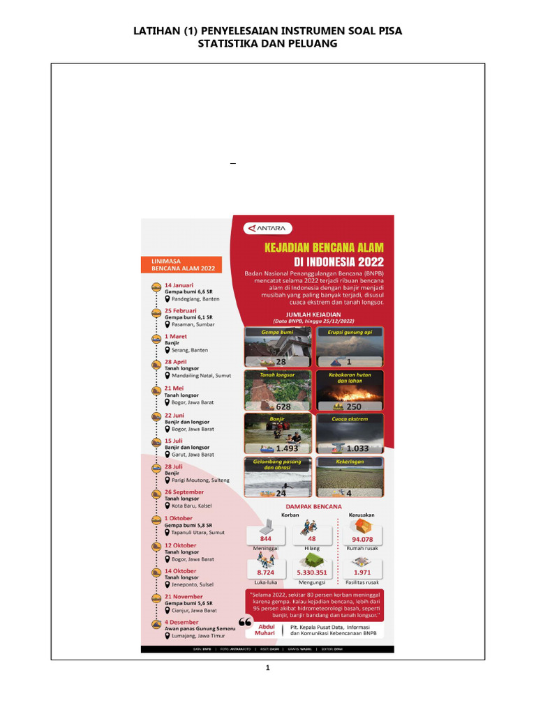 1 Latihan PISA - Stat Peluang | PDF