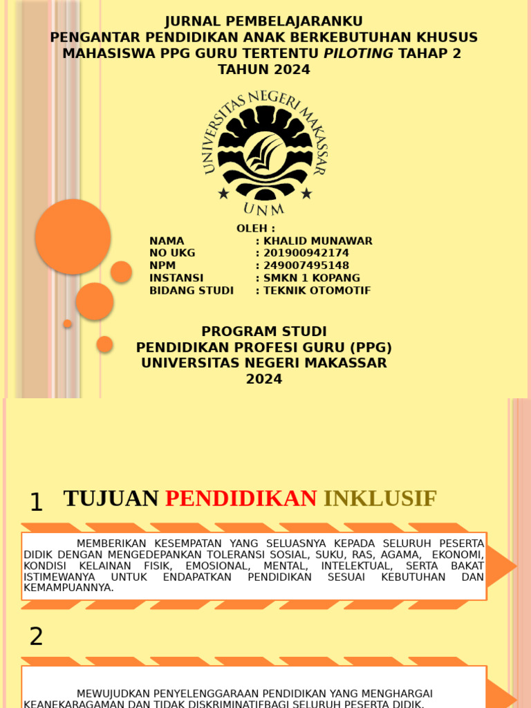 Jurnal Pembelajaranku - Pengantar Pendidikan Anak Berkebutuhan Khusus | PDF