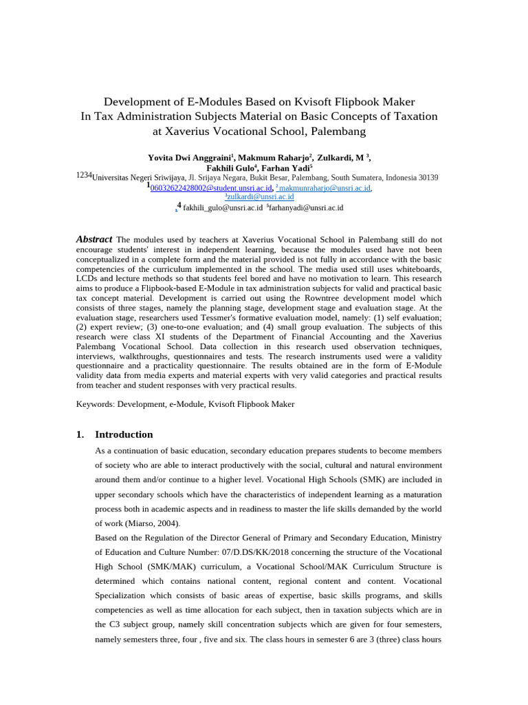 Development of E_Modul | PDF