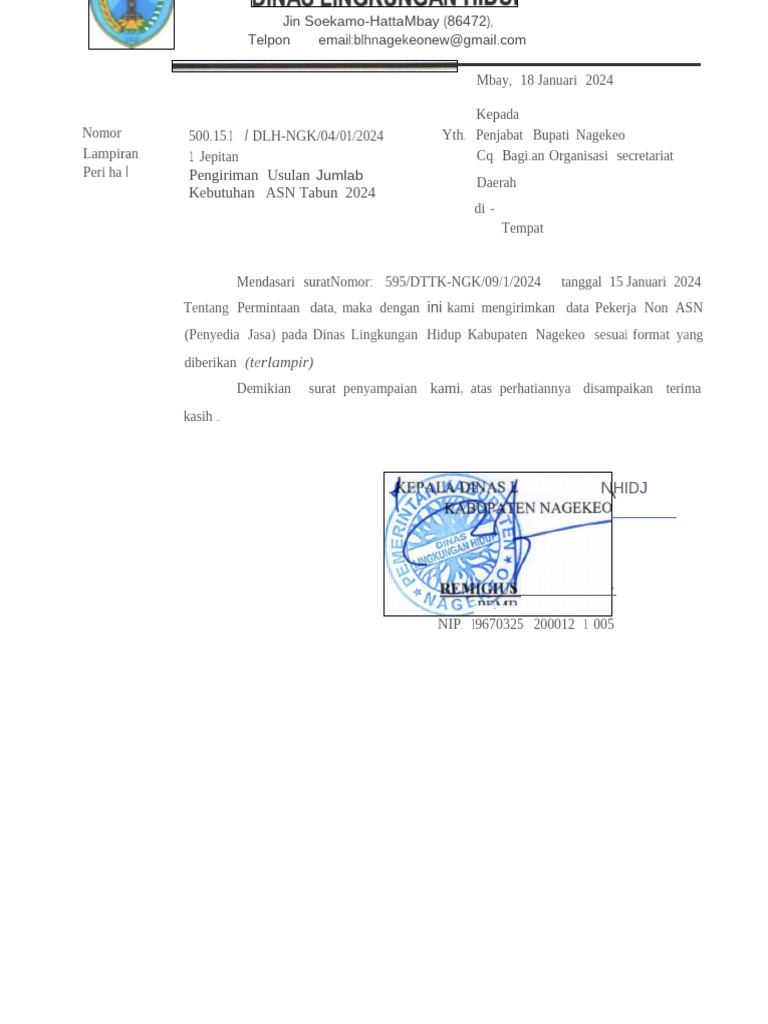 Surat Data Asn | PDF