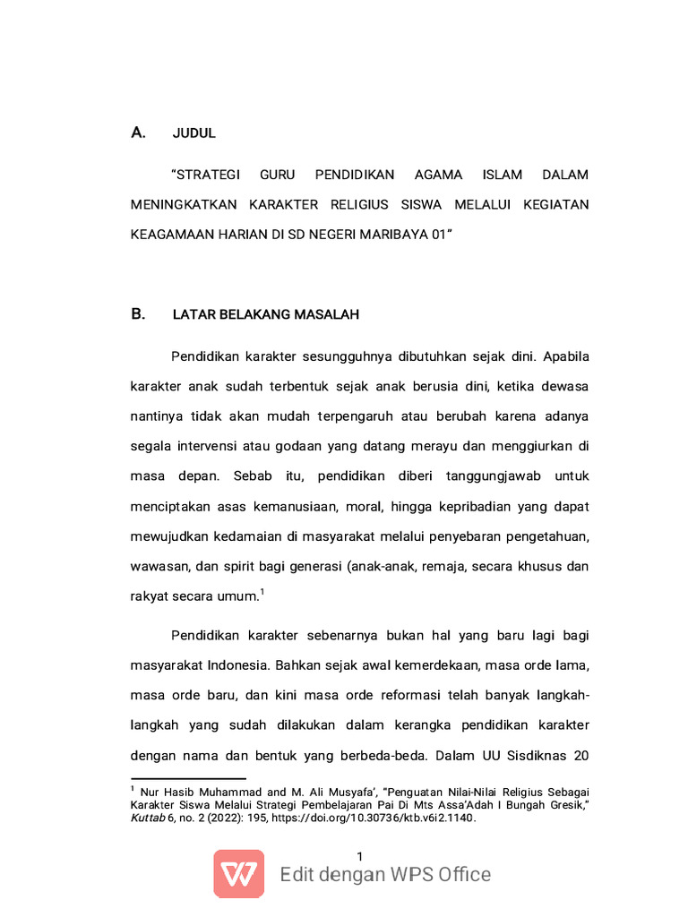 Proposal Skripsi Zulfa - 5 | PDF