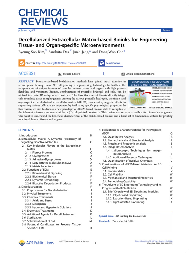 Kim Et Al 2020 Decellularized Extracellular Matrix Based Bioinks For Engineering Tissue