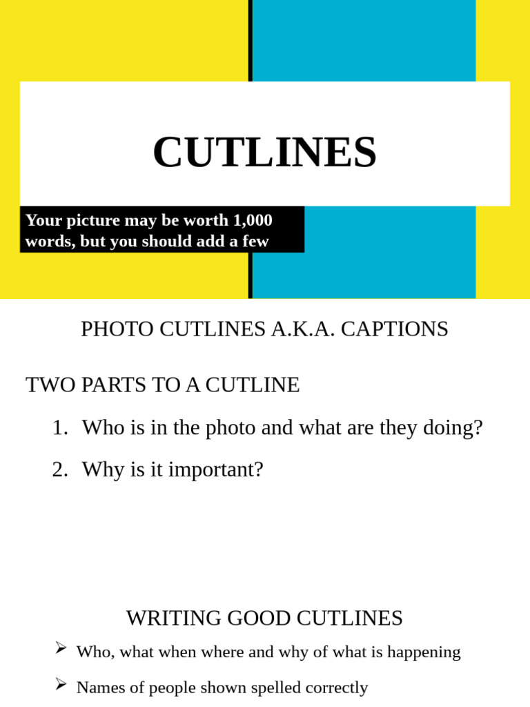 Photography - Cutlines PowerPoint Day 3 | PDF