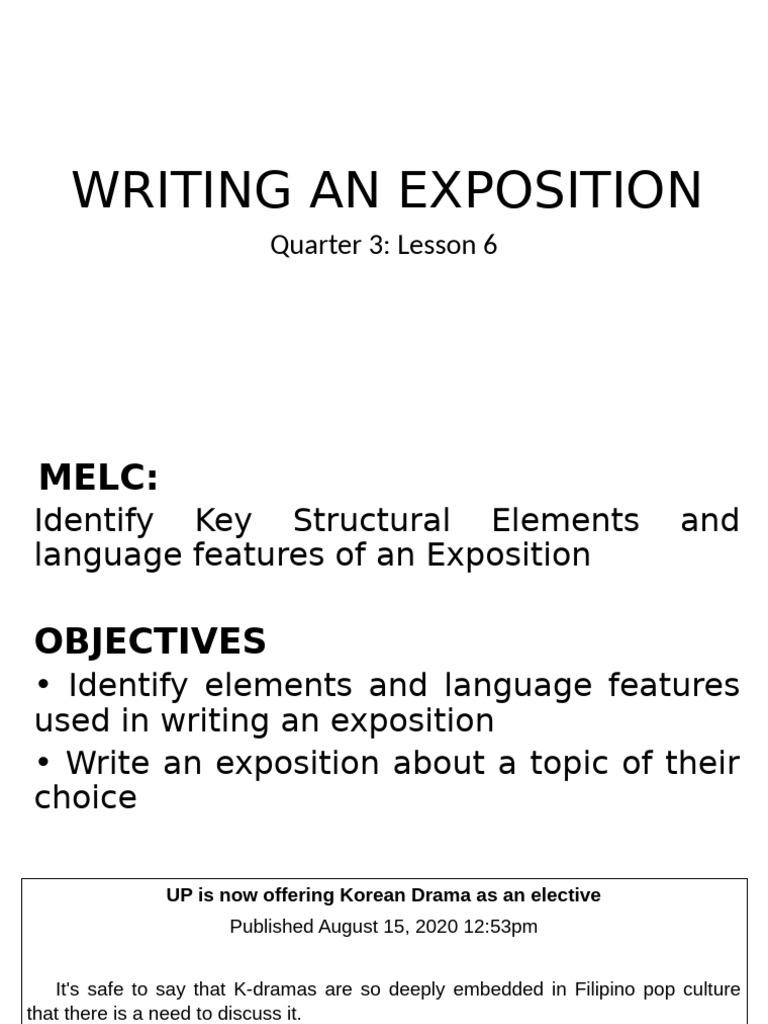 Writing An Exposition 2 | PDF