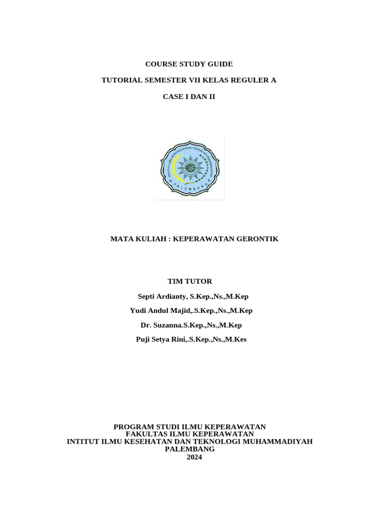 CSG Mahasiswa Tutor Gerontik 2024 | PDF