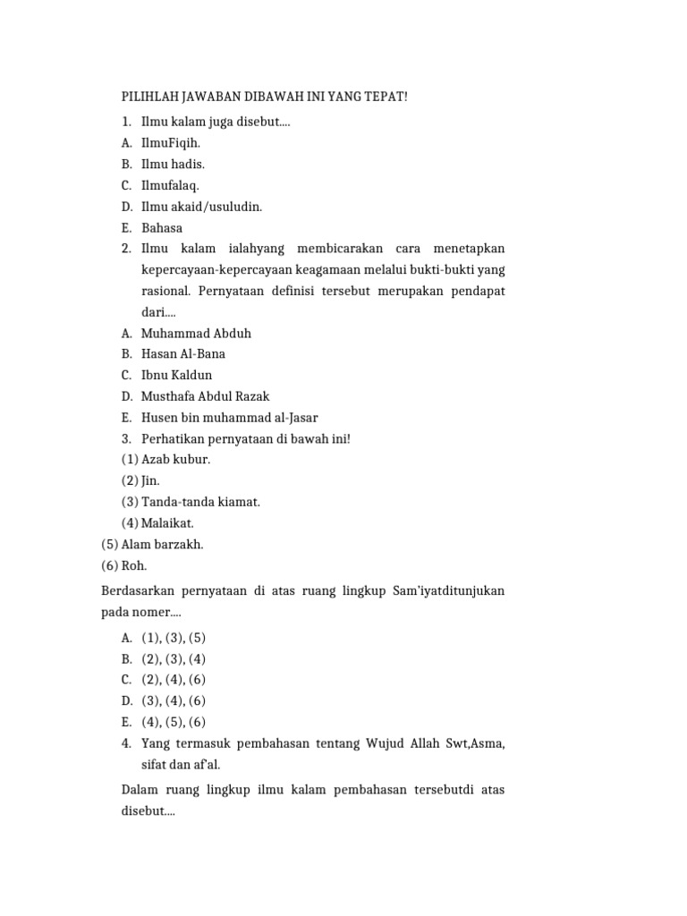 Soal Pts Kelas F11 | PDF