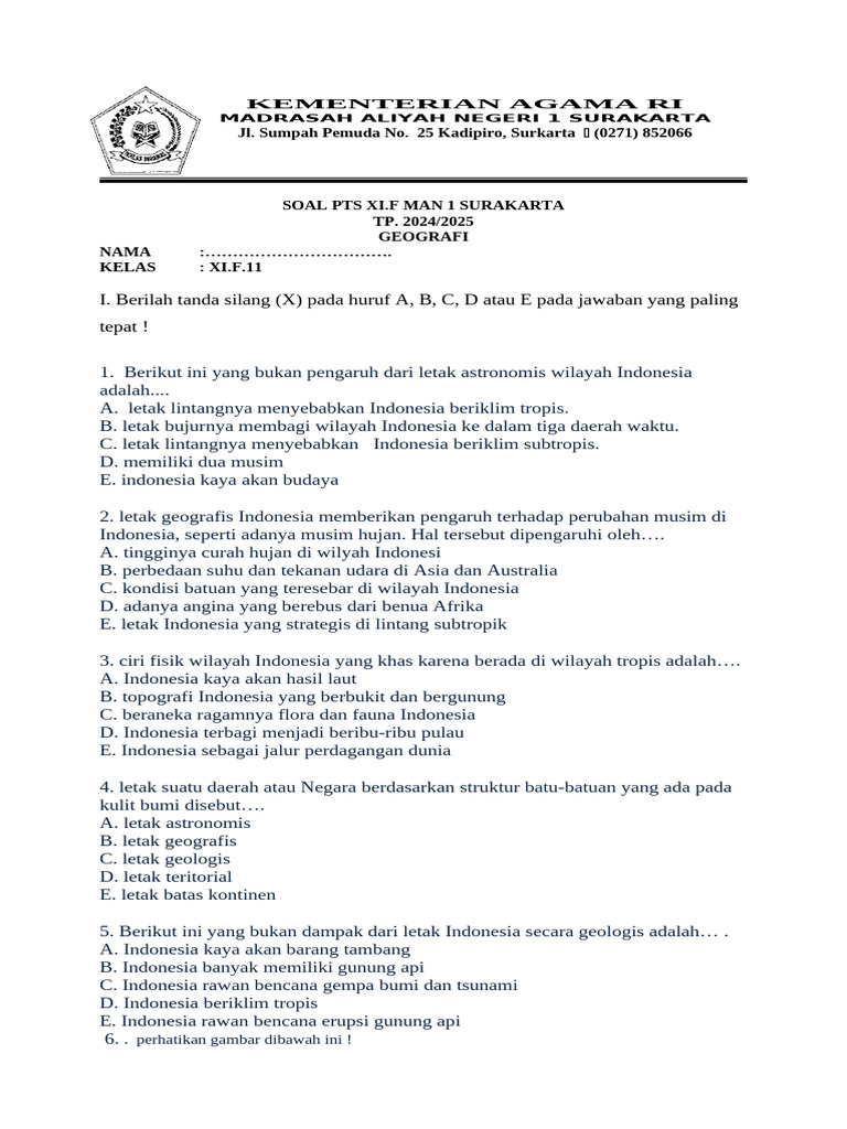 Soal Pts Xi. f11 Kurmer 2024 | PDF