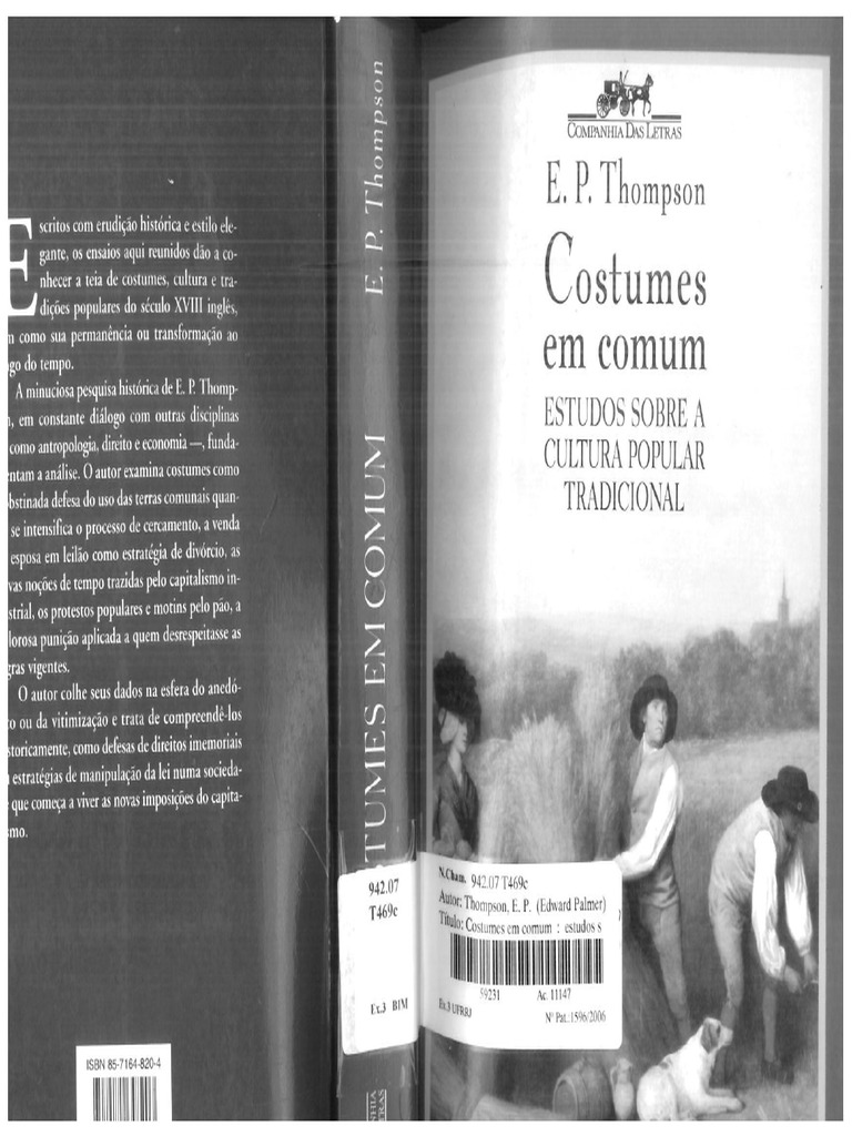 THOMPSON, E. P. Costumes em Comum Cap 6 | PDF