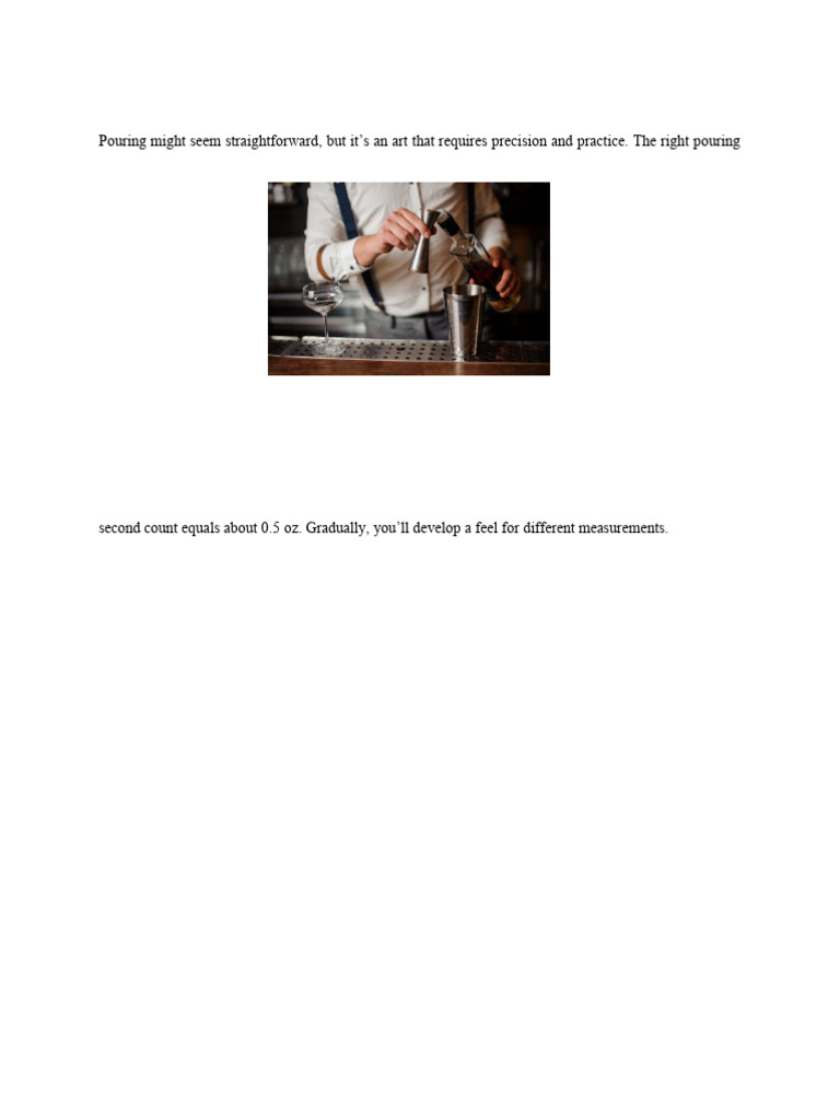 Mastering Pour Techniques and Measurements | PDF
