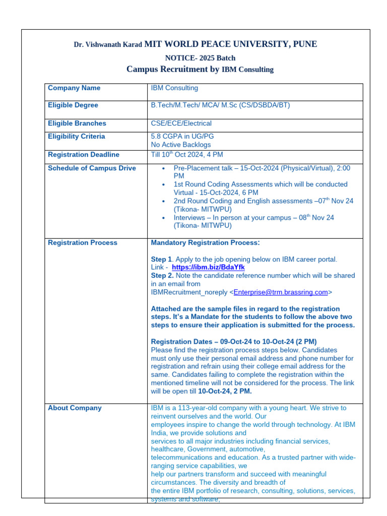 IBM CIC Notice 2025 | PDF