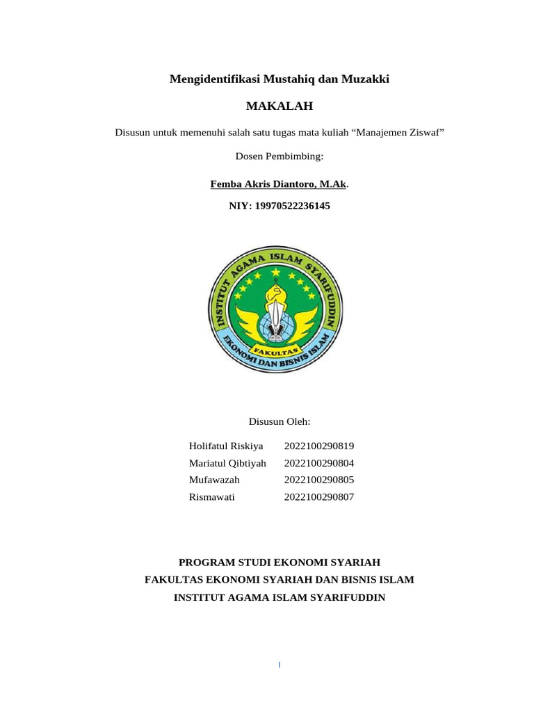 Manajemen Ziswaf | PDF