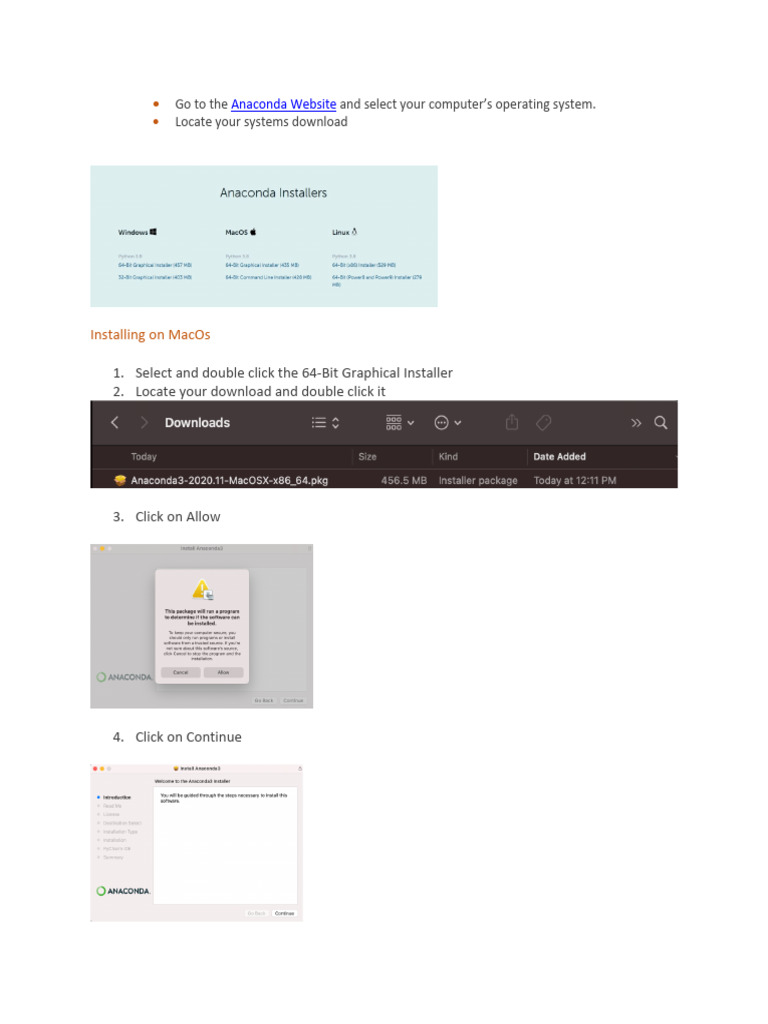 Installing Anaconda On MacOS | PDF