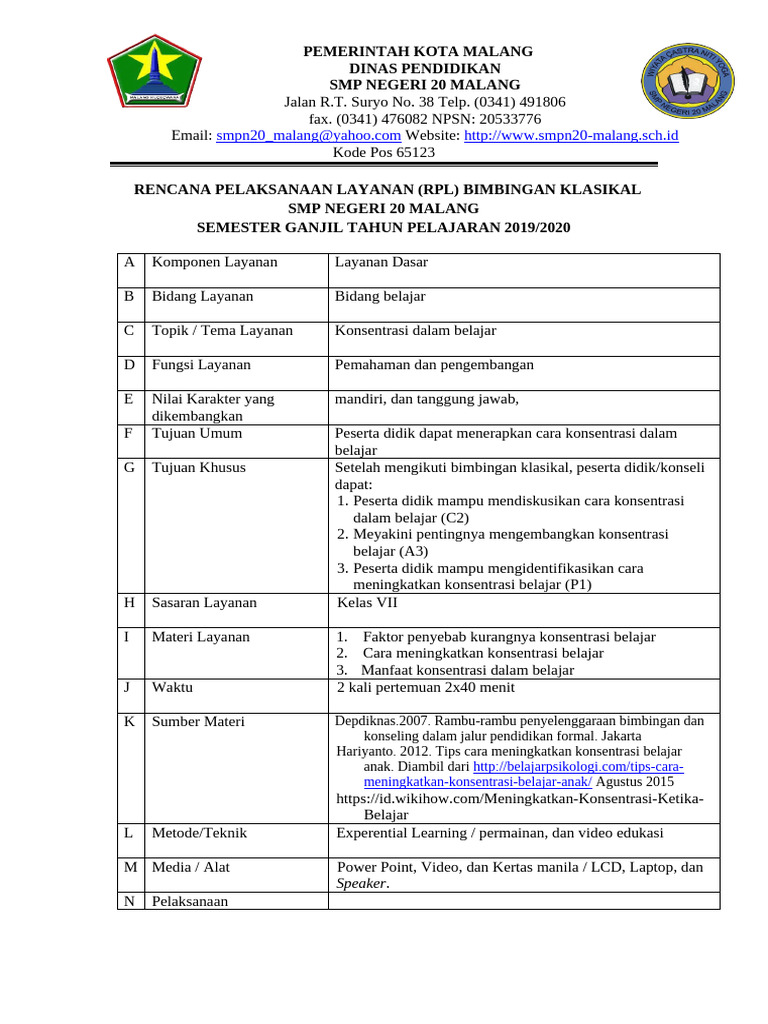 RPL Konsentrasi Belajar | PDF