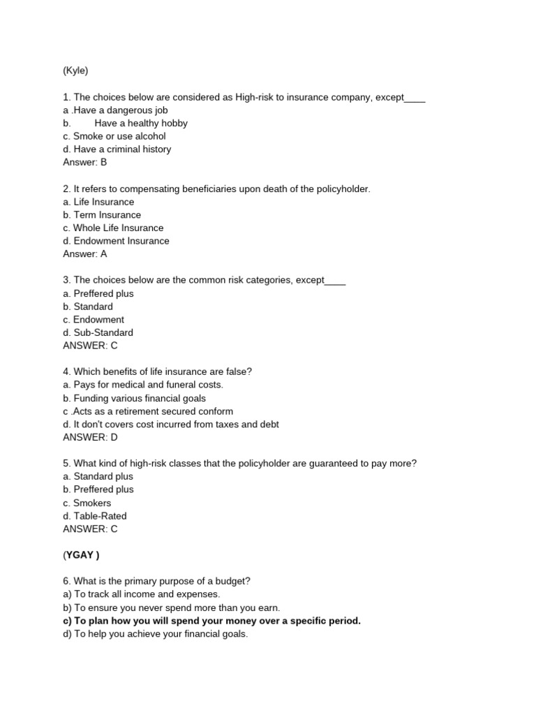 Module 8 Questionnaires | PDF