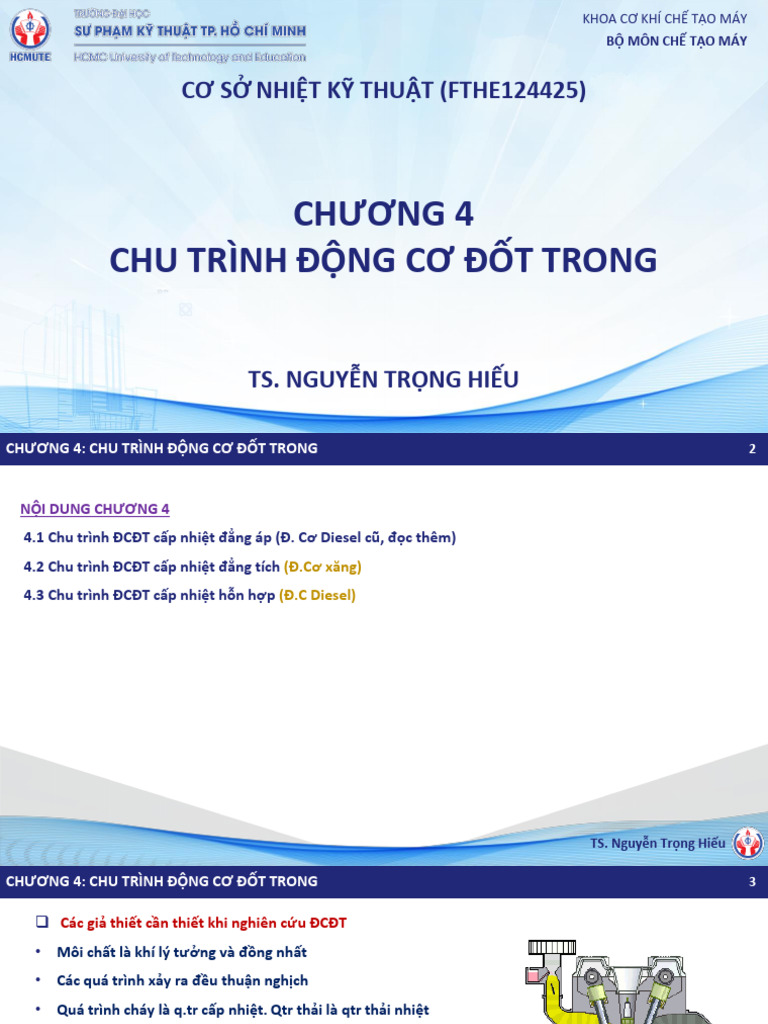 07 CS - Nhiet - KT - chương 4 Chu trình động cơ đốt trong | PDF