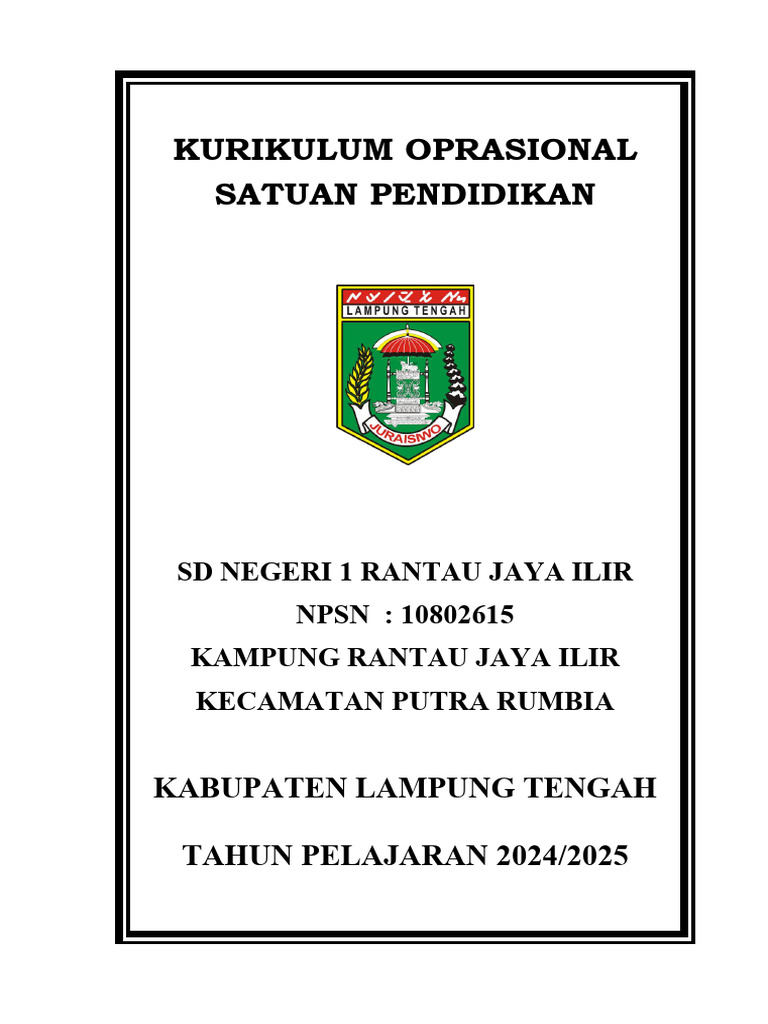 KOSP SDN 1 RANTAU JAYA ILIR TAHUN 2024 2025 Oke | PDF
