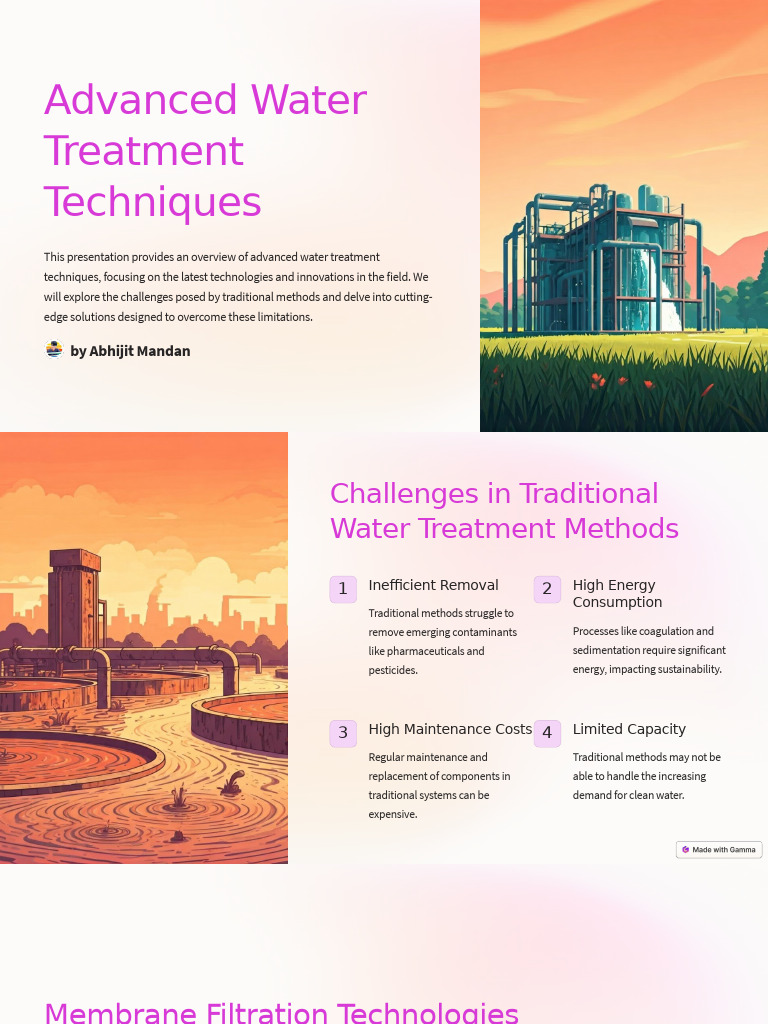 Advanced Water Treatment Techniques | PDF