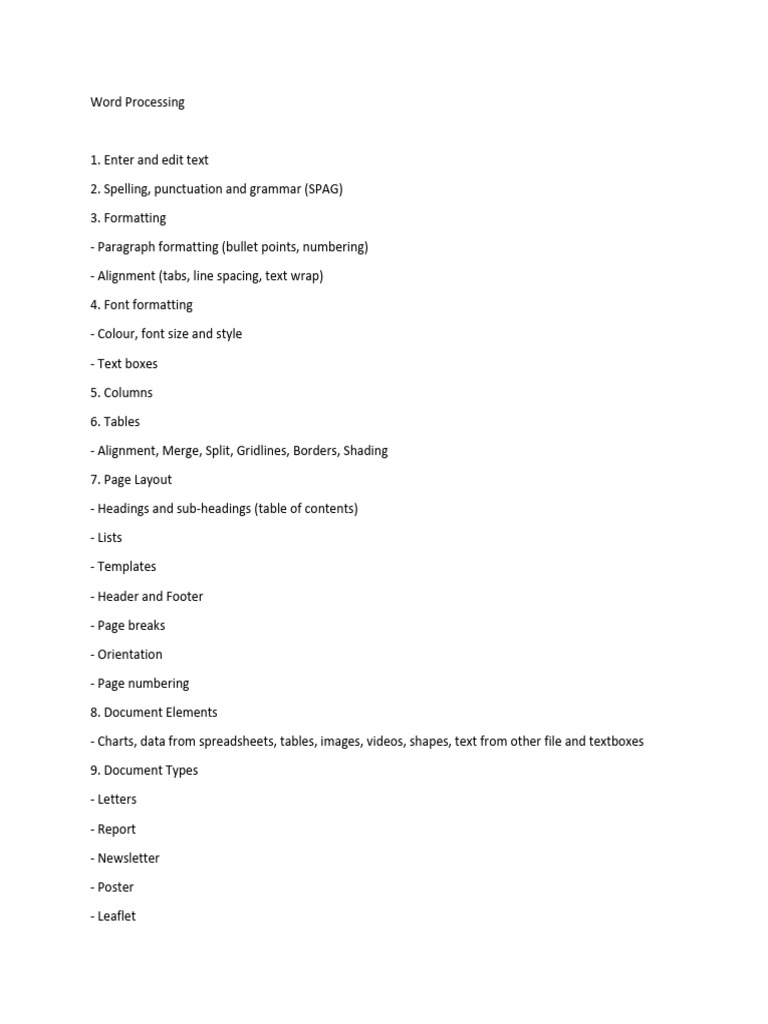 Word Processing | PDF