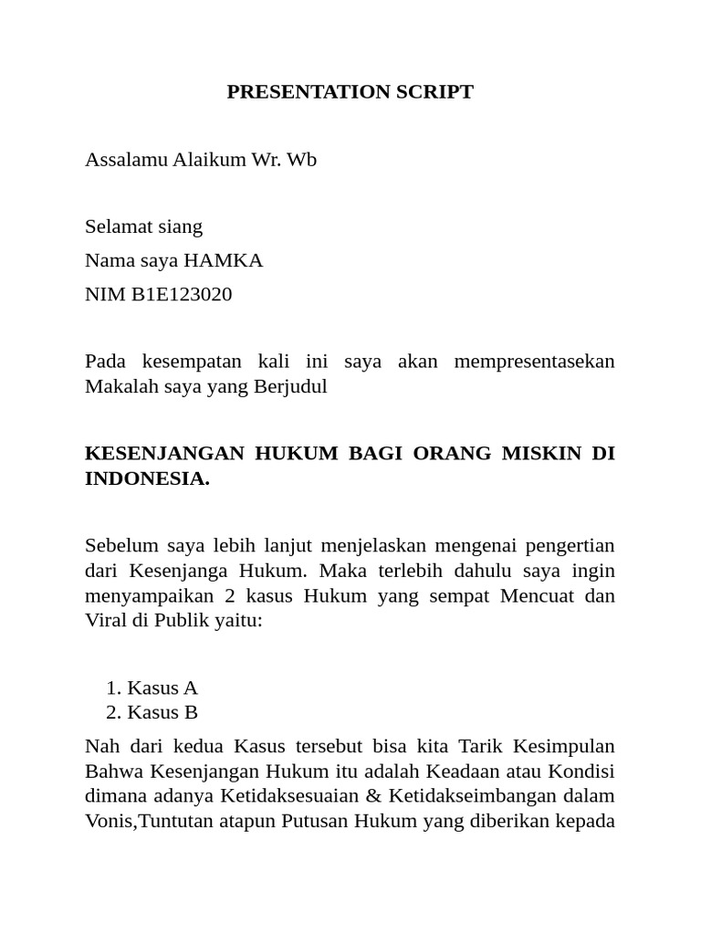 Presentation Script | PDF