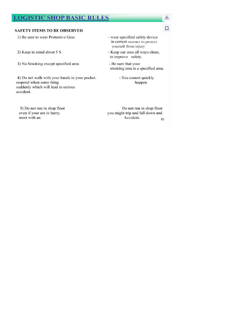 Logistic Shop Basic Rules | PDF