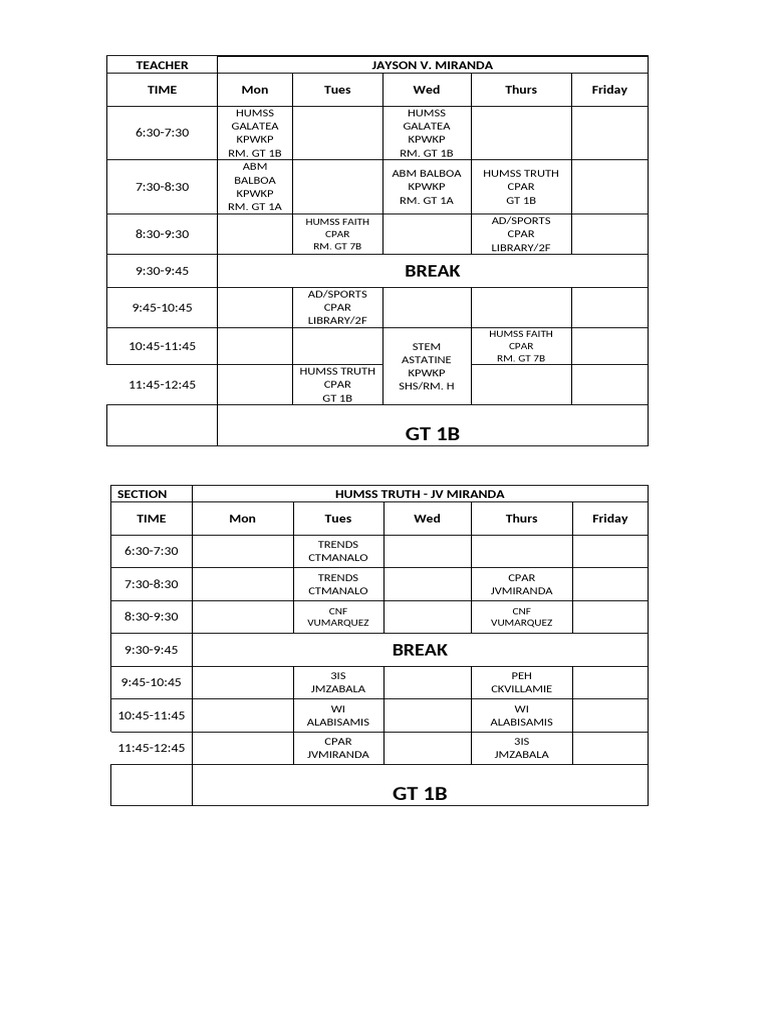 MANORO-NEW SCHEDULE | PDF