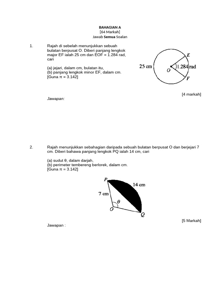 SOALAN K1 ADDMATH PPT T5 2024 | PDF