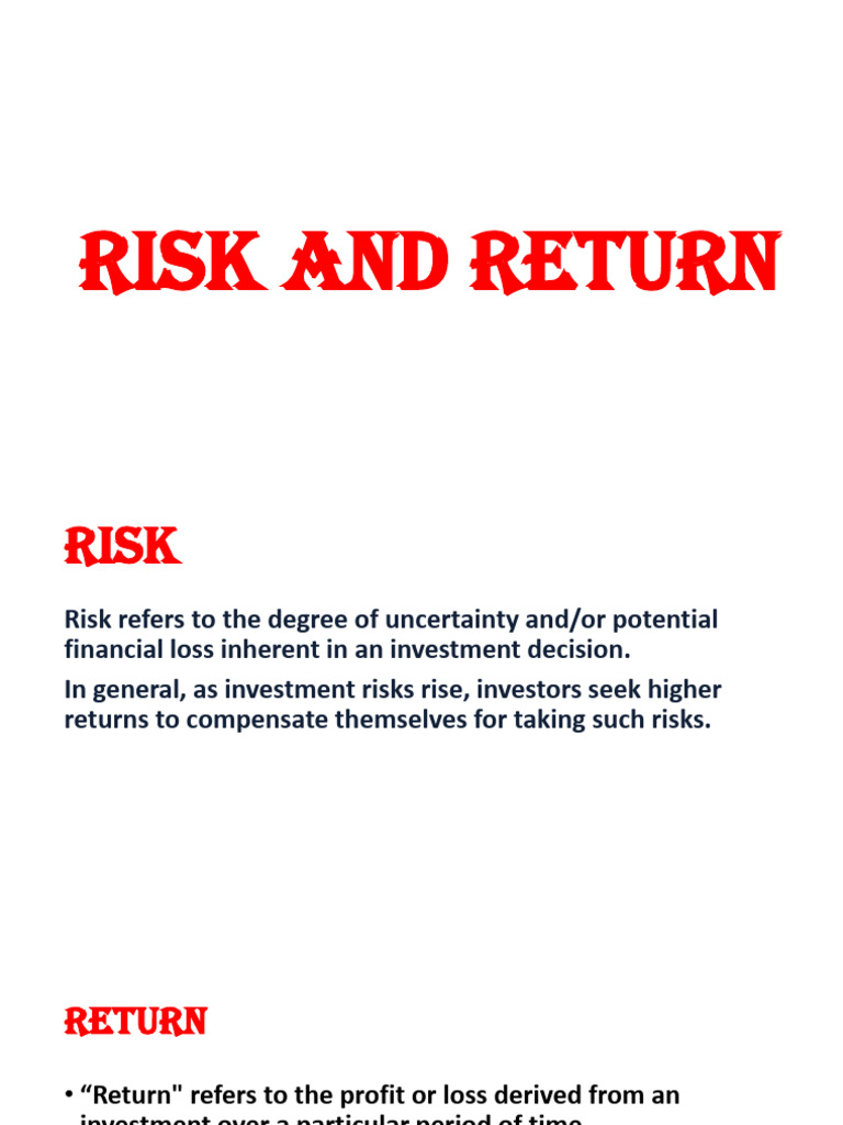 Risk and Return | PDF