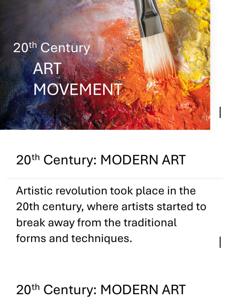 Q1 20th Century Arts | PDF