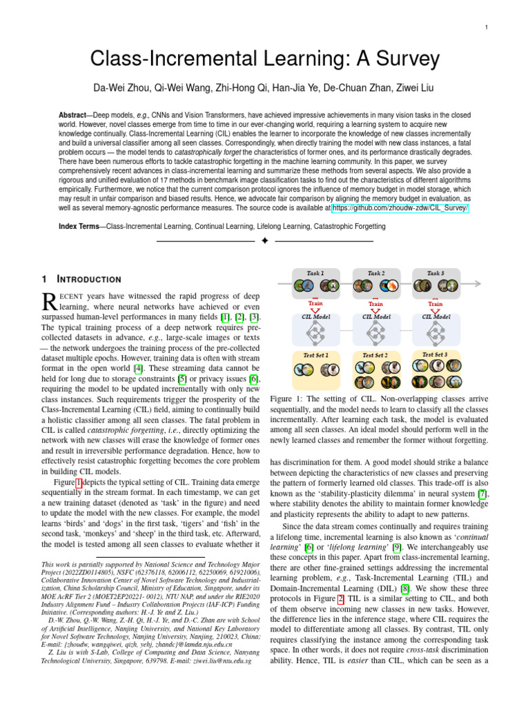 Class-Incremental Learning A Survey | PDF | Machine Learning | Applied ...