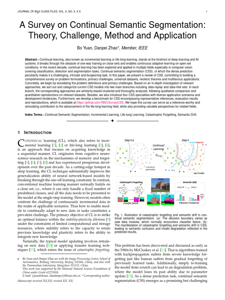 A Survey On Continual Semantic Segmentation Theory Challenge Method and ...
