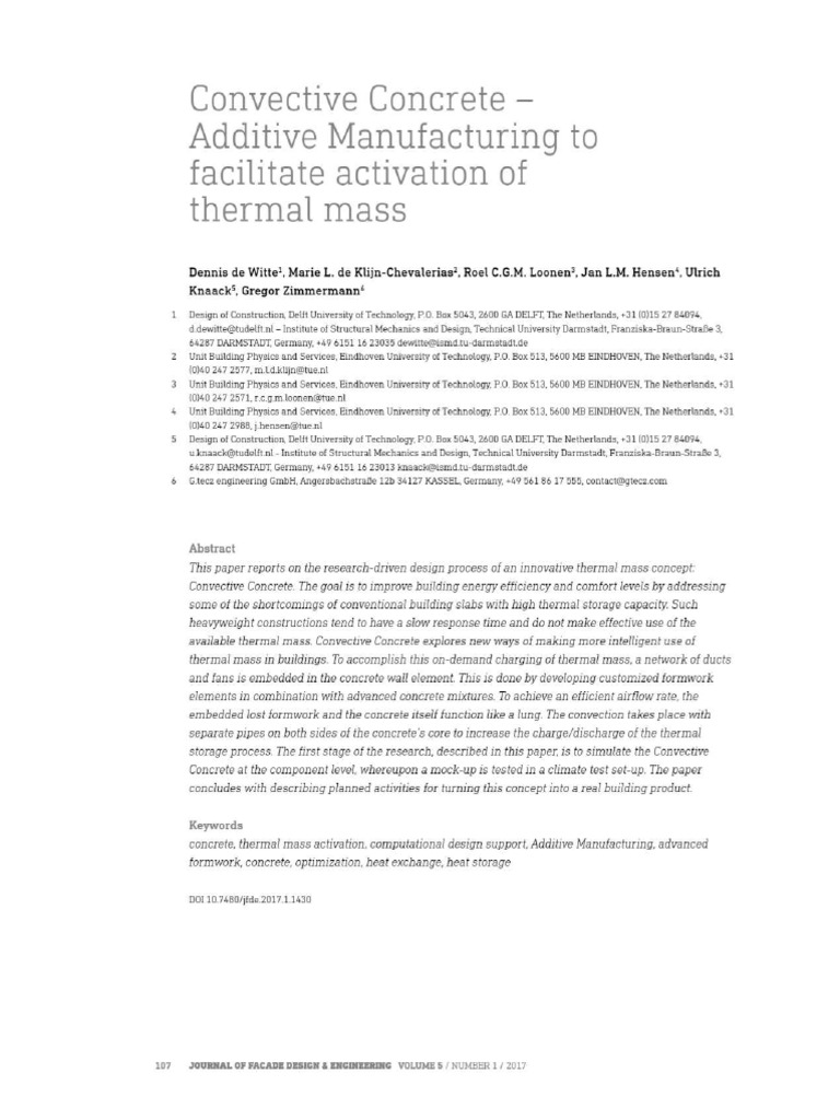 Convective Concrete - Additive Manufacturing To Facilitate Activation ...