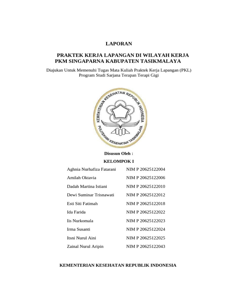 Laporan PKL Kel Singaparna 02112023 | PDF