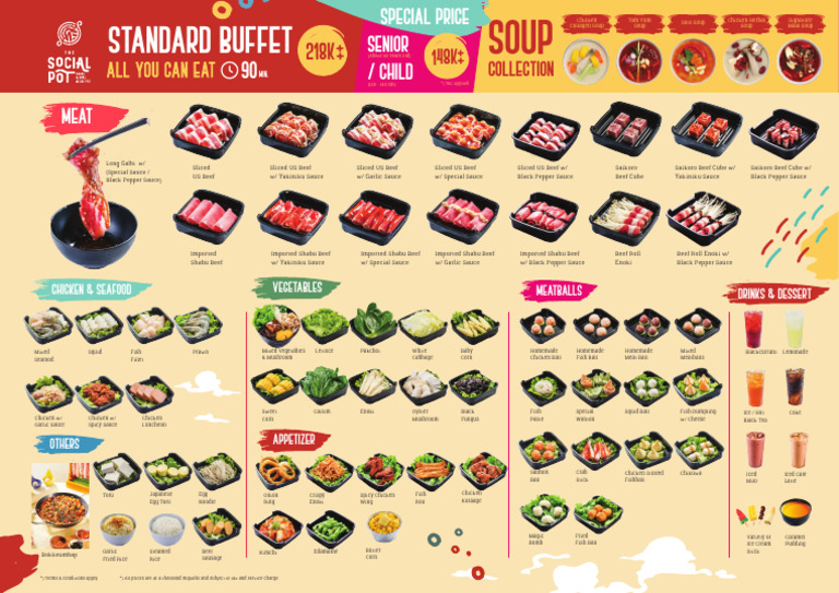 Menu Standard Buffet Social Pot | PDF
