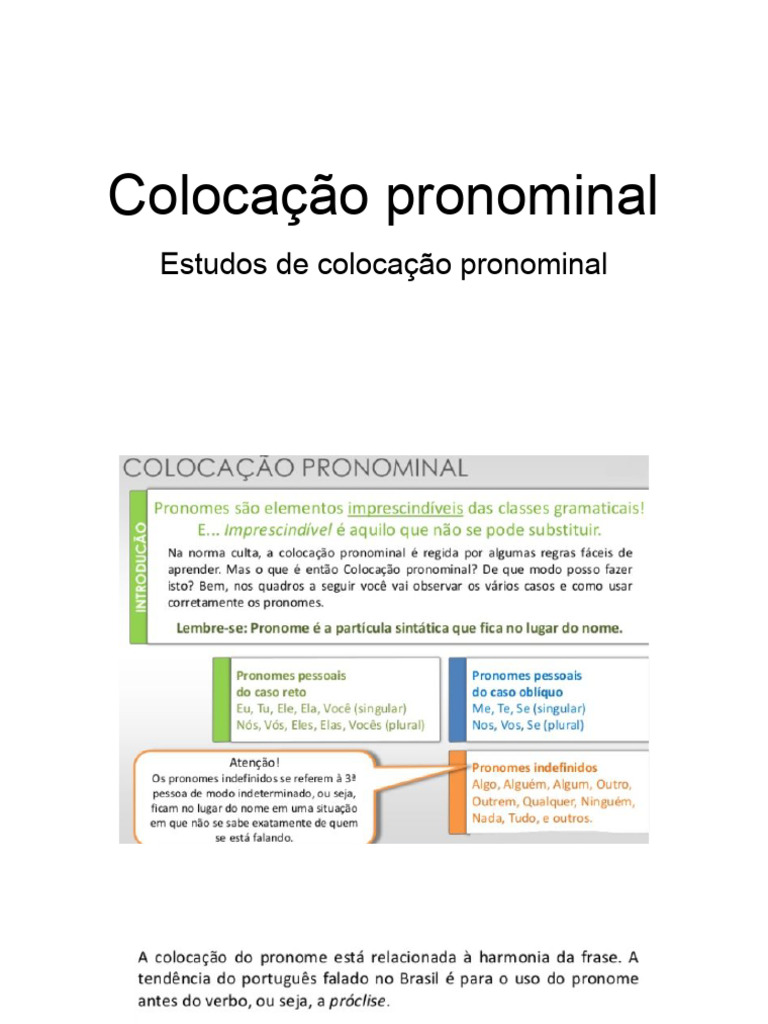 Coloc. Pronom. - Parte II | PDF