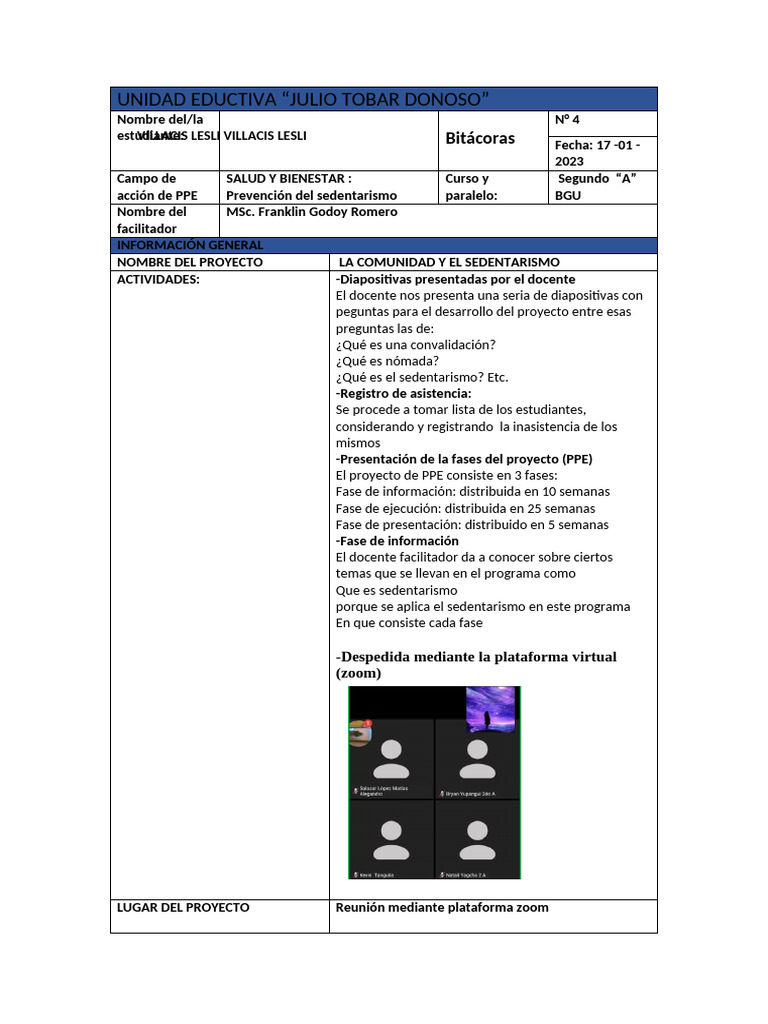 Formato de Bitacoras | PDF