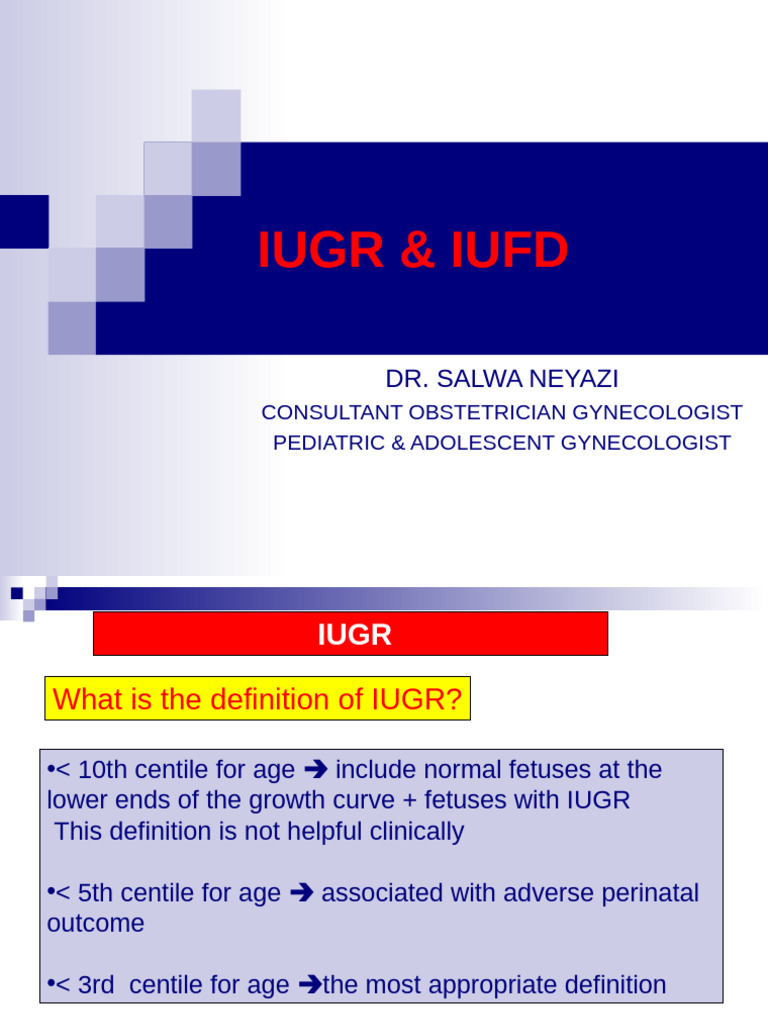 Iugr & Iufd | PDF