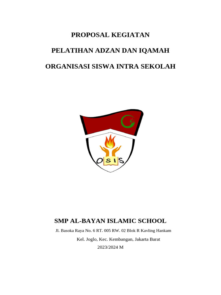 Proposal Pelatihan Adzan Dan Iqomah | PDF