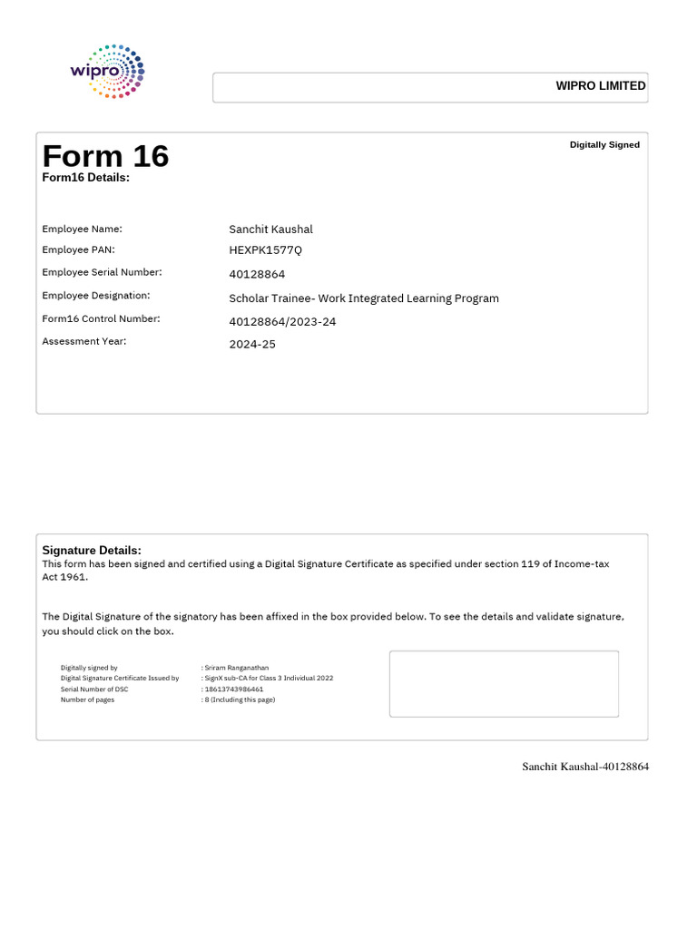 Form16 2023 | PDF