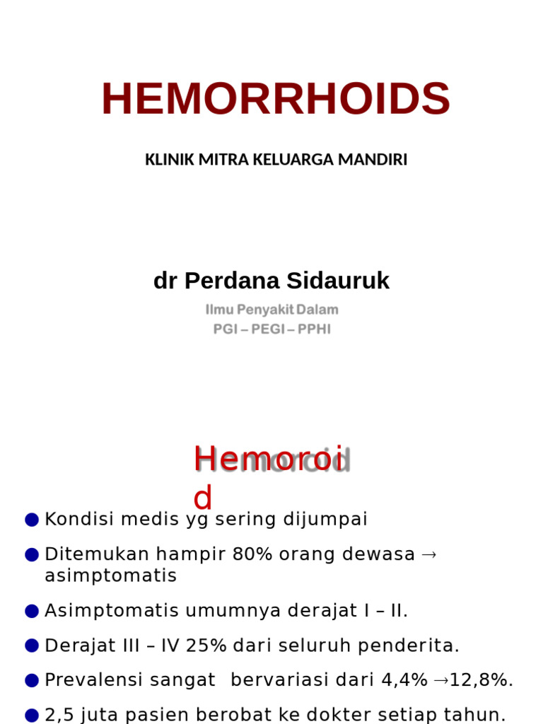 Presentasi Hemoroid | PDF