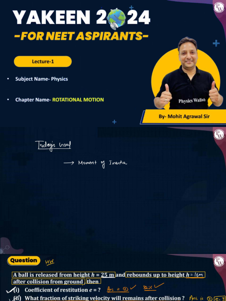 Rotational Motion 01 - Classnotes | PDF