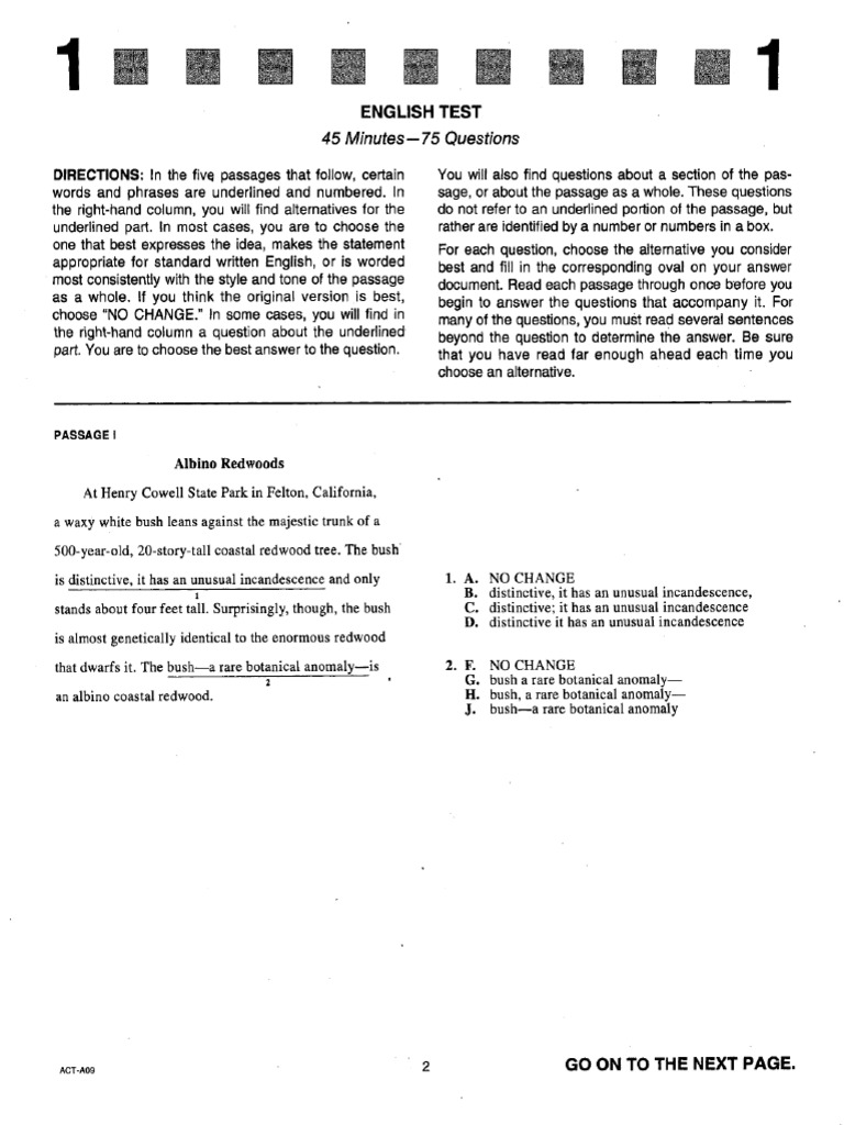 ACT - 2018 - A09 - English | PDF