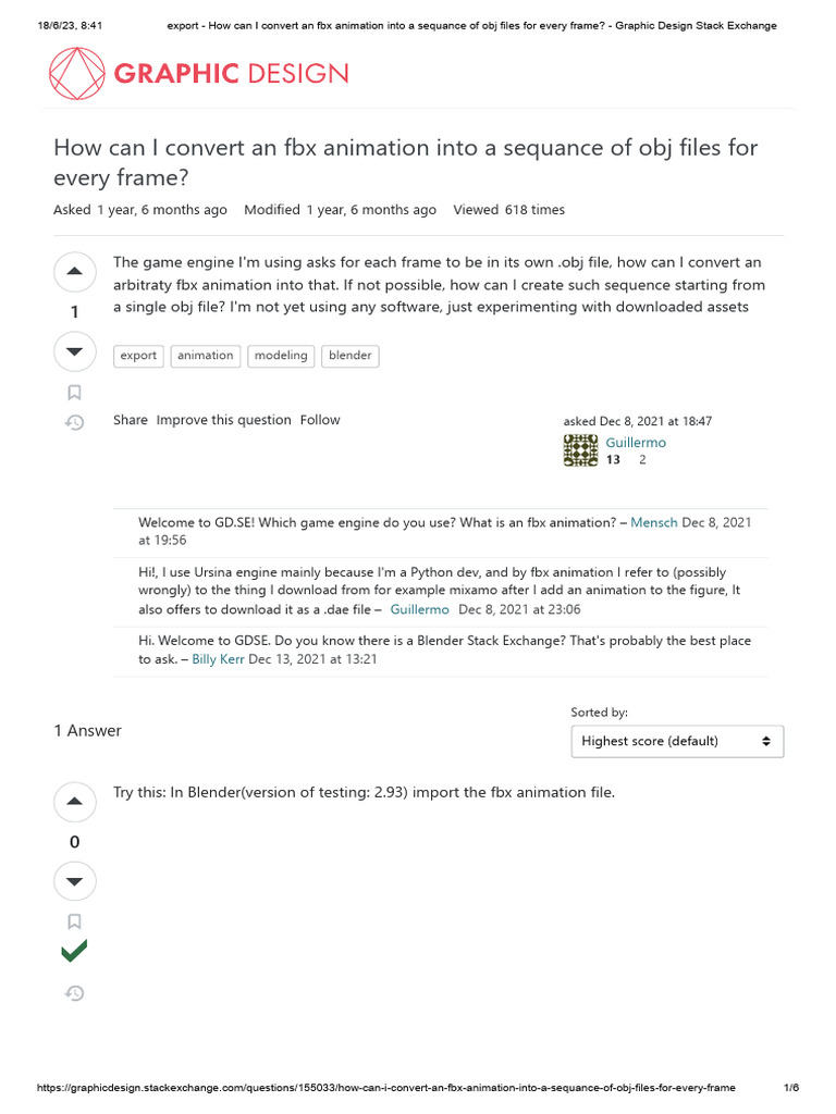 Export - How Can I Convert An FBX Animation Into A Sequance of Obj Files For Every Frame ...