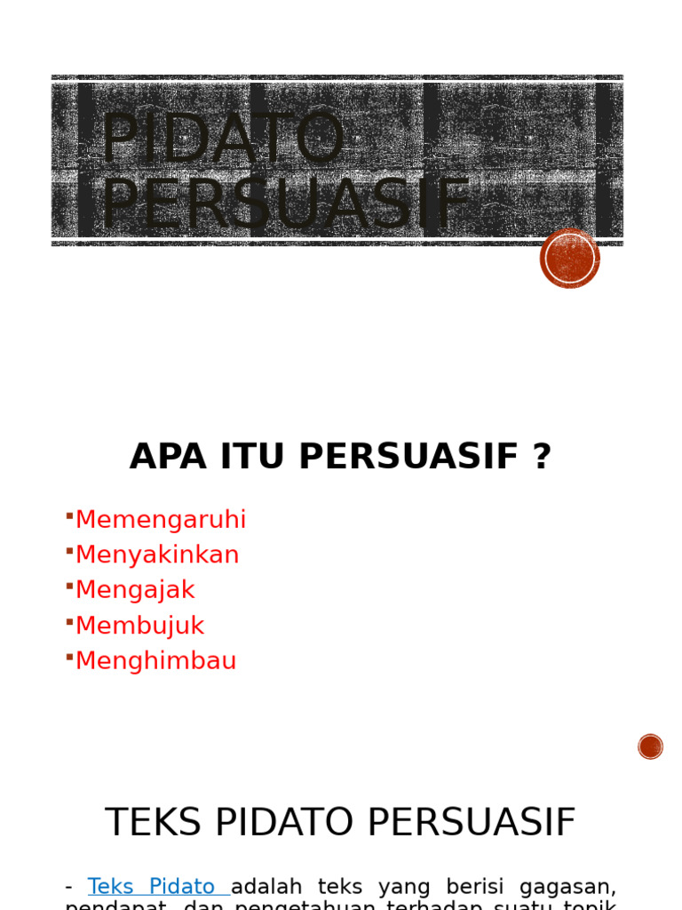 Materi Teks Pidato Persuasif | PDF