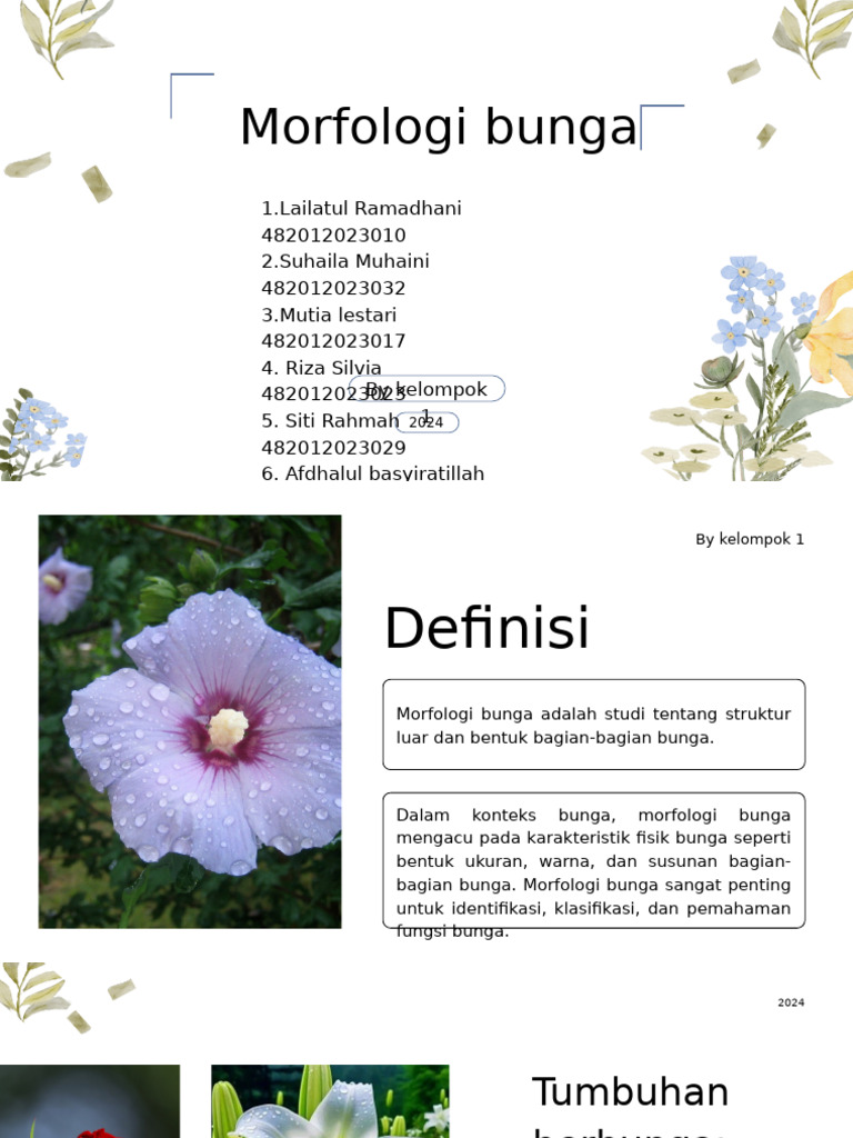 Morfologi Bunga by KLPK 1-1 | PDF | Plants