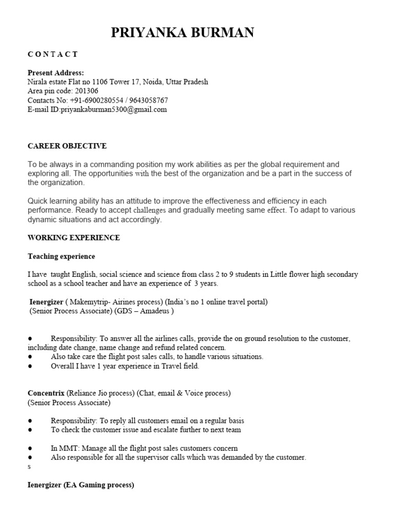 Priyanka Updated Resume | PDF